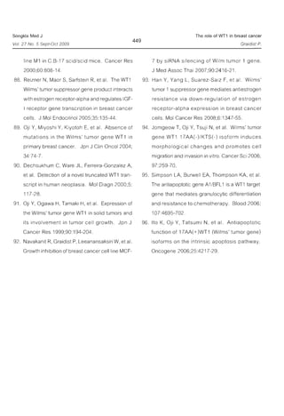 Role of WT1 in breast and other cancers : oncogene or tumor suppressor gene? | PDF