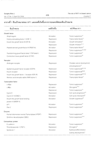 Role of WT1 in breast and other cancers : oncogene or tumor suppressor gene? | PDF