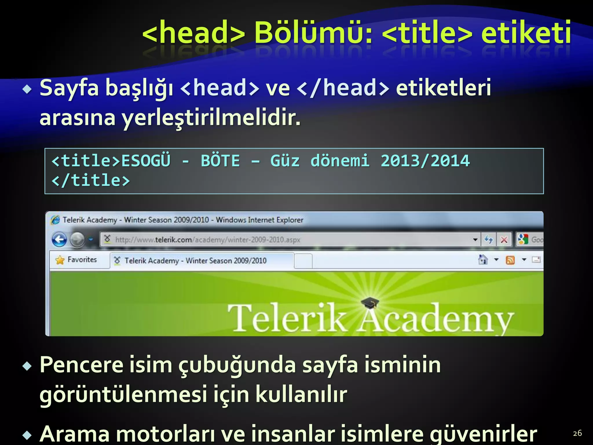 Temel HTML Etiketleri ve Kullanım Örnekleri | PPT