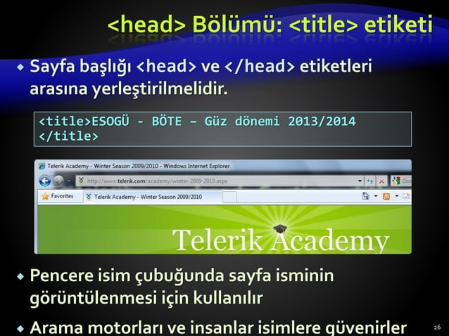 Temel HTML Etiketleri ve Kullanım Örnekleri | PPT
