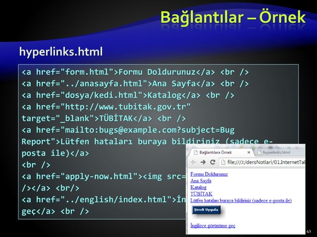 Temel HTML Etiketleri ve Kullanım Örnekleri | PPT