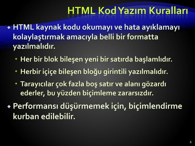 Temel HTML Etiketleri ve Kullanım Örnekleri | PPT