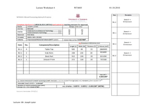 Wt4603 lecture worksheet4_01-10-2010 | PDF