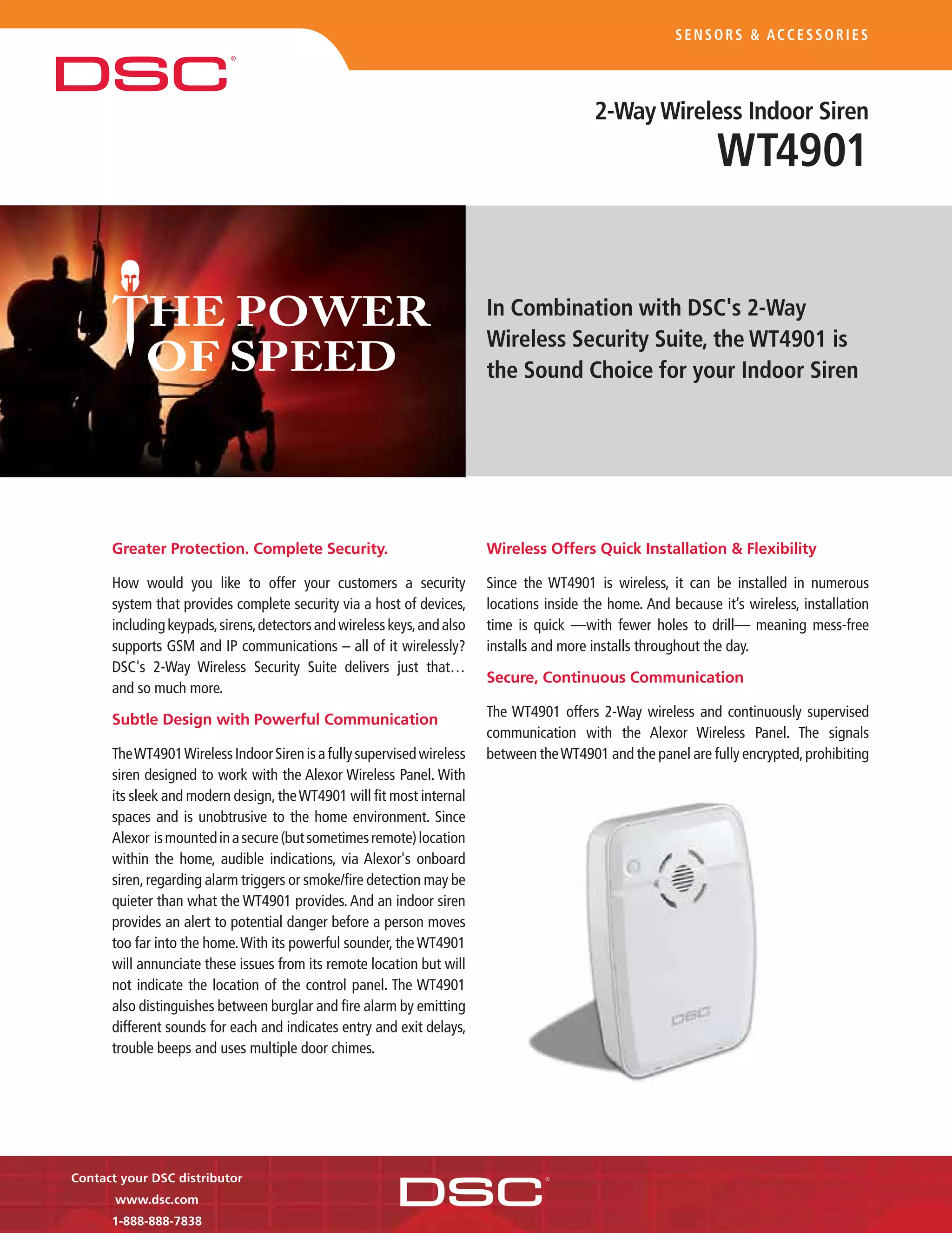 Wt4901 indoor siren | PDF