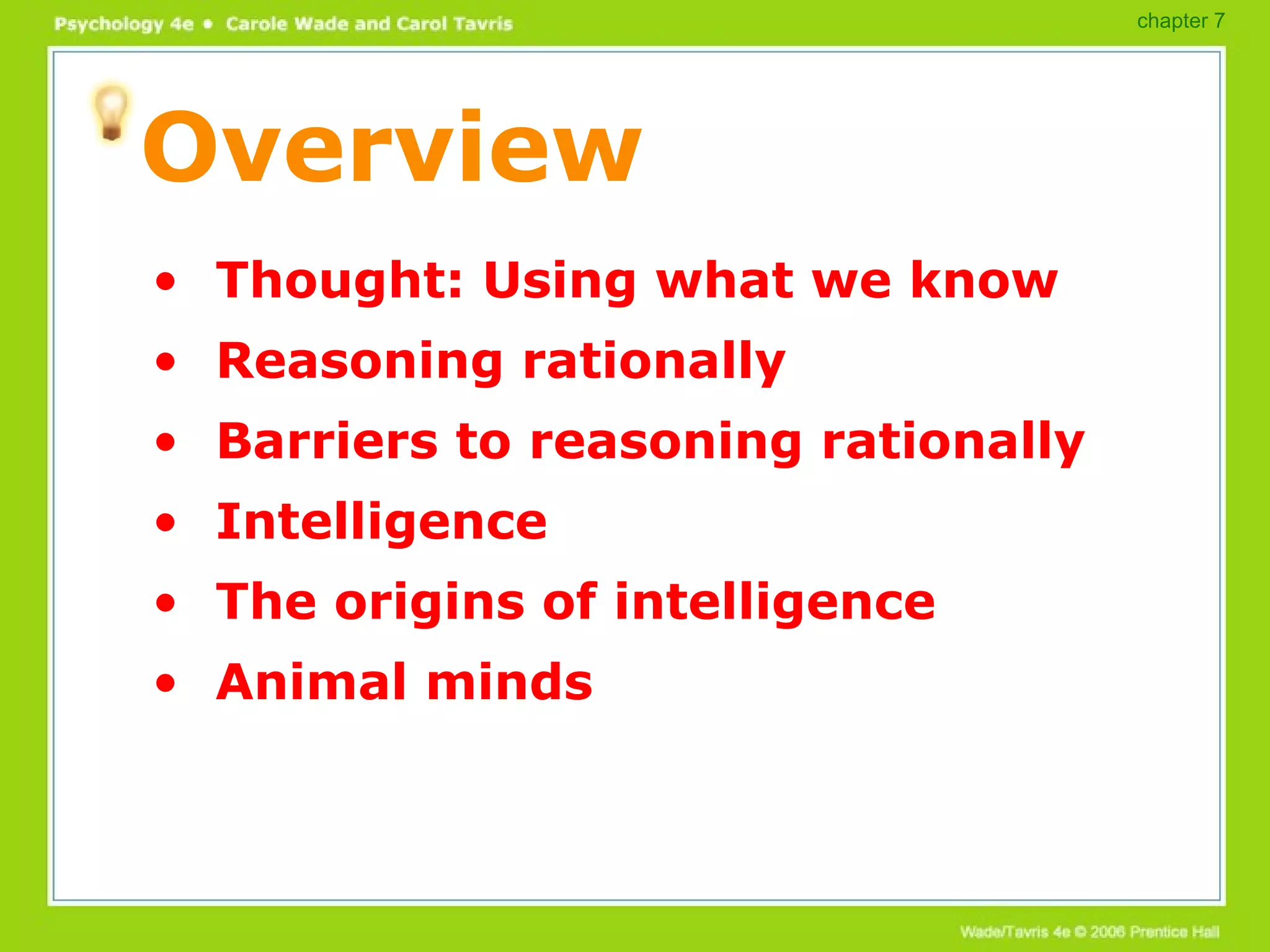 Thinking & Intelligence PowerPoint | PPT | Science
