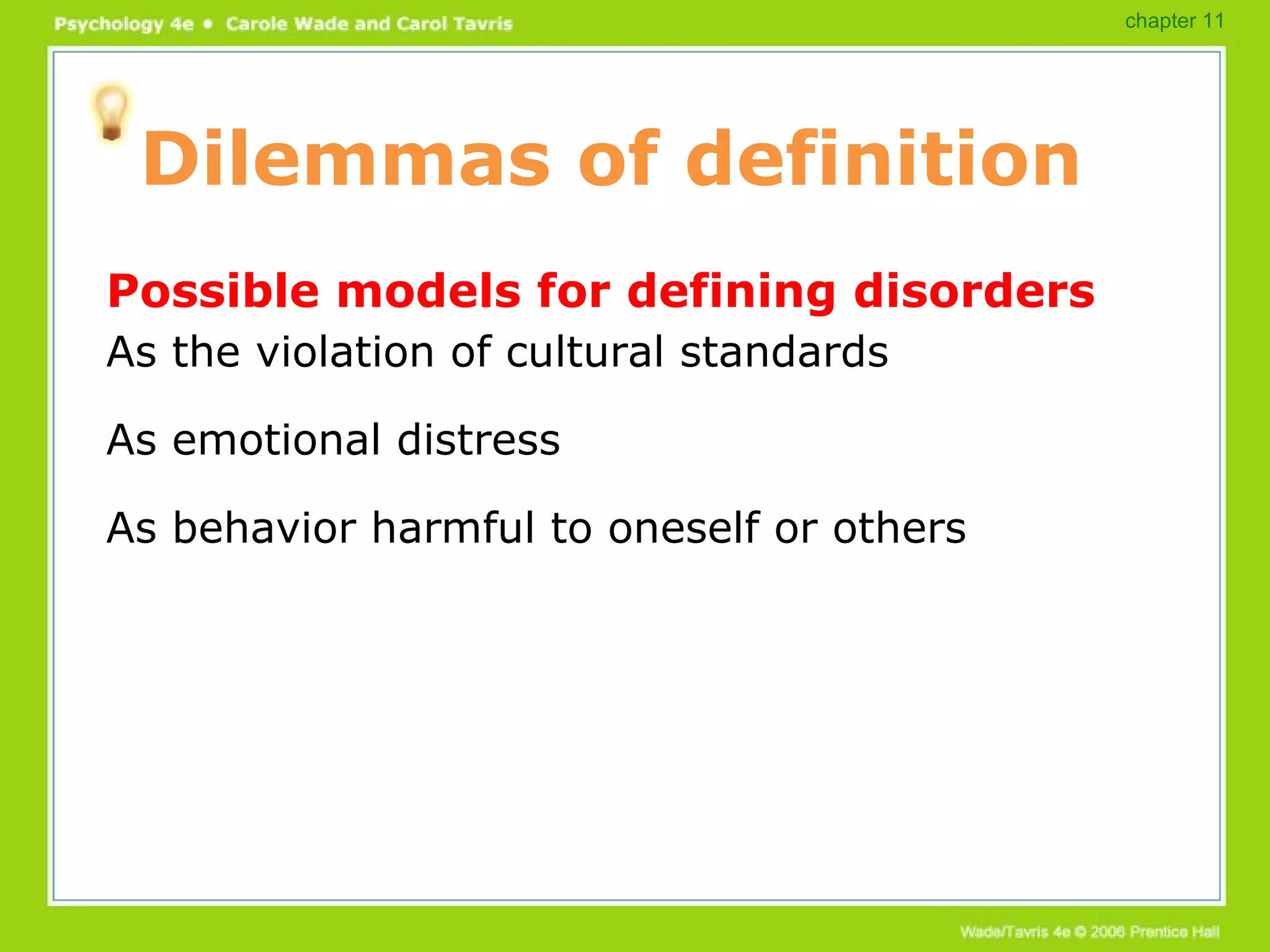 Psychological Disorders PowerPoint | PPT