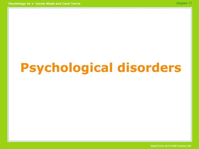 Psychological Disorders PowerPoint | PPT | Brain and Nervous System ...