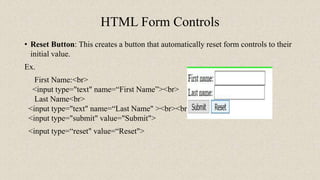 Form using html and java script validation | PPTX | Web Design and HTML ...