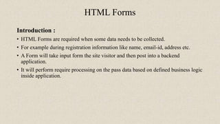 Form using html and java script validation | PPTX | Web Design and HTML | Internet