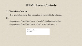 Form using html and java script validation | PPTX | Web Design and HTML | Internet