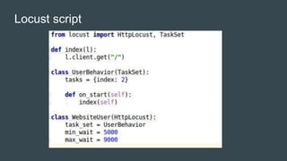Performance testing locust | PPTX