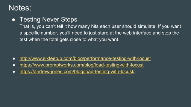Performance Testing Locust Ppt