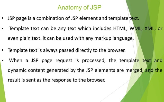 INTRODUCTION TO JSP,JSP LIFE CYCLE, ANATOMY OF JSP PAGE AND JSP ...