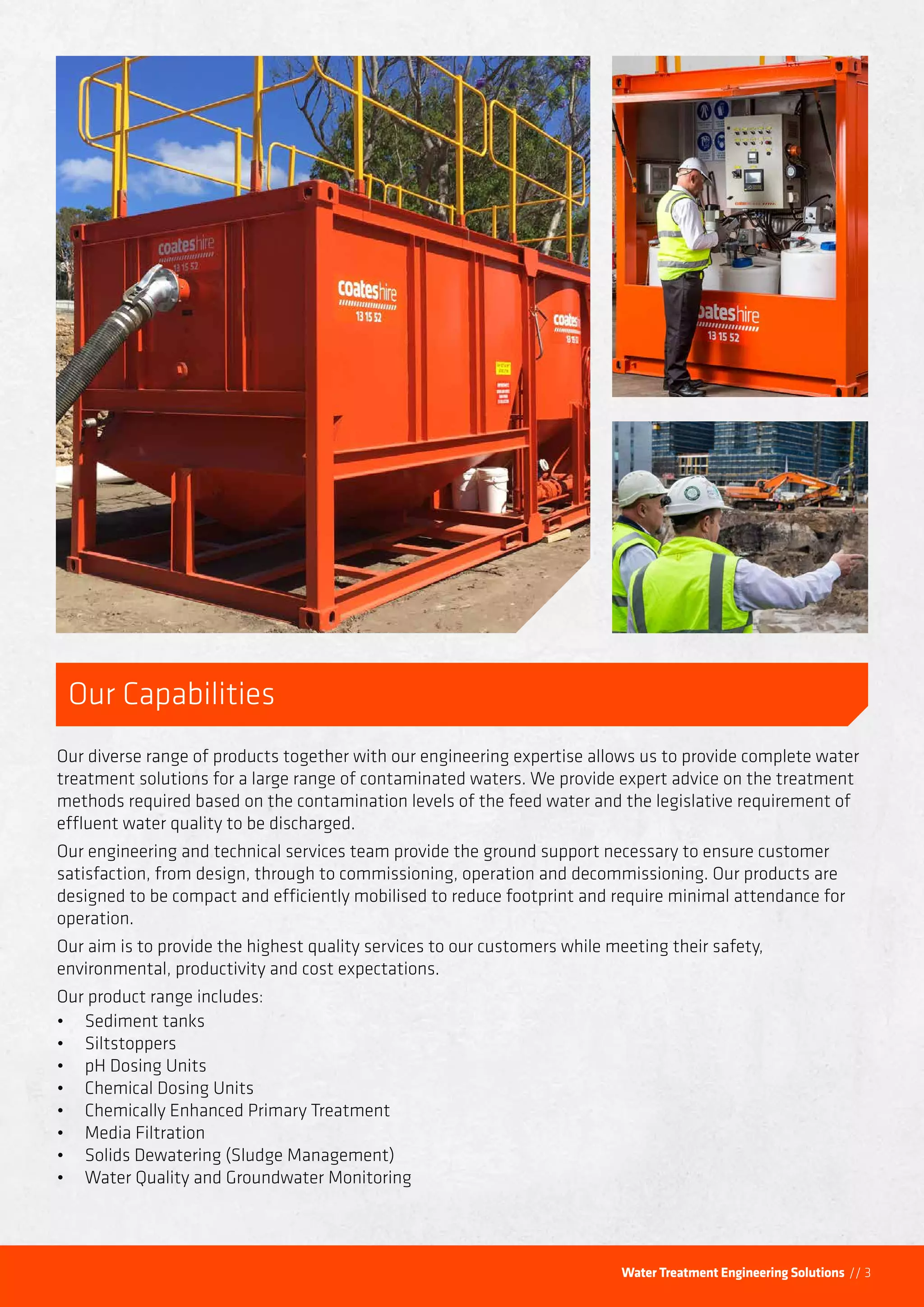 Coates Hire - Water Treatment Engineering Solutions | PDF