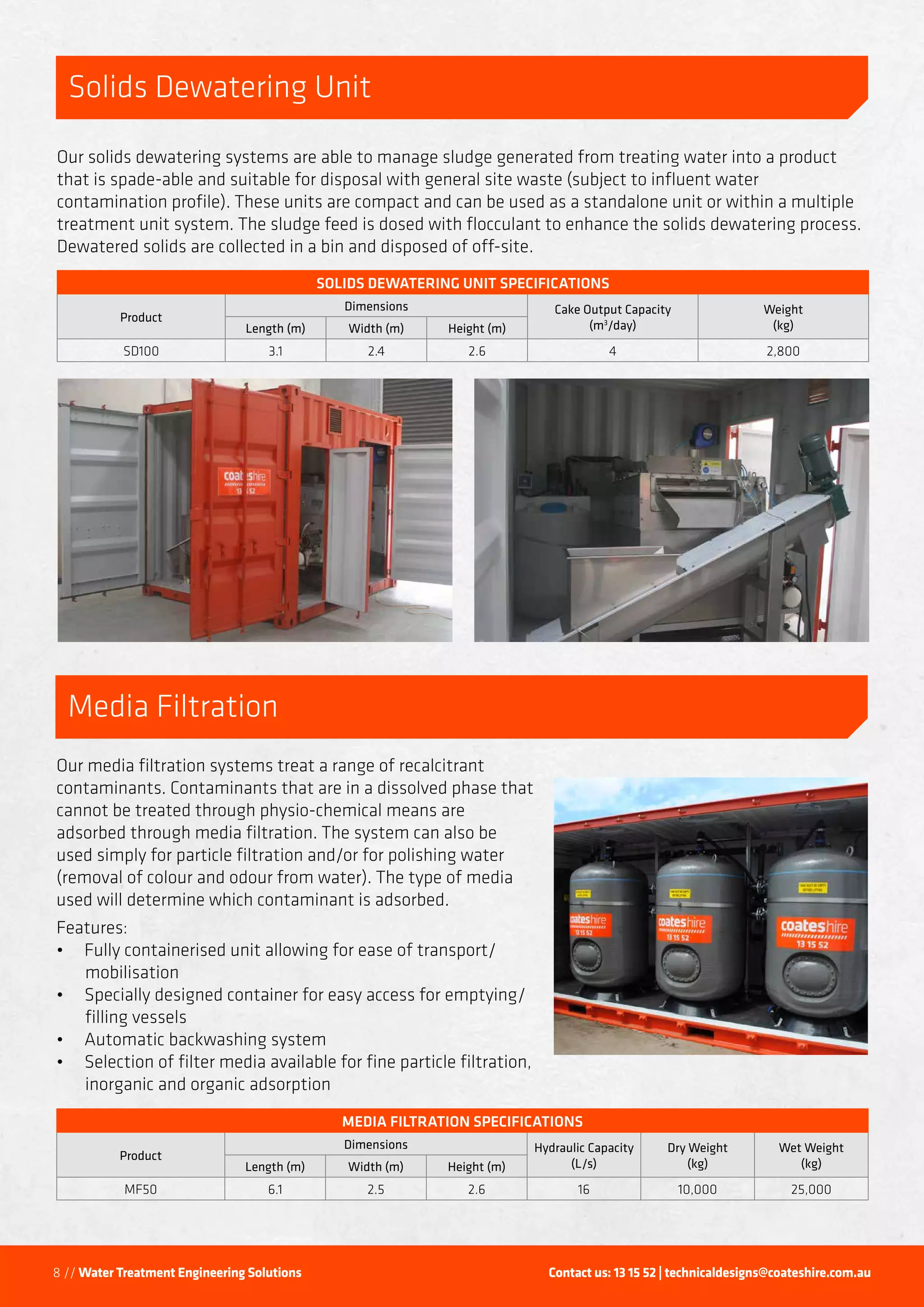 Coates Hire - Water Treatment Engineering Solutions | PDF