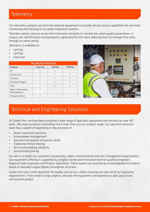 Coates Hire - Water Treatment Engineering Solutions | PDF