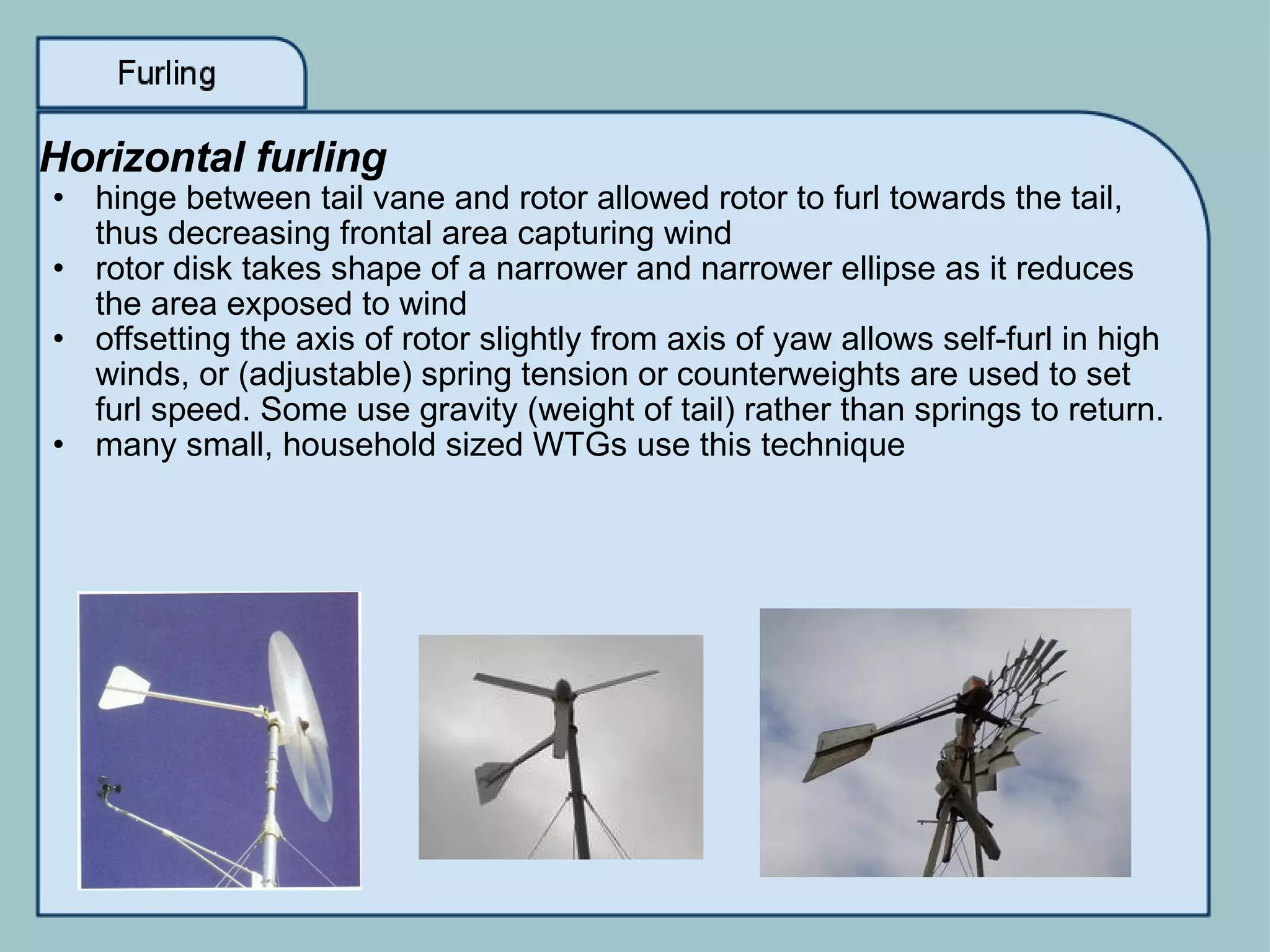 Wind Turbine Generator (WTG) Yawing And Furling Mechanisms | PPT