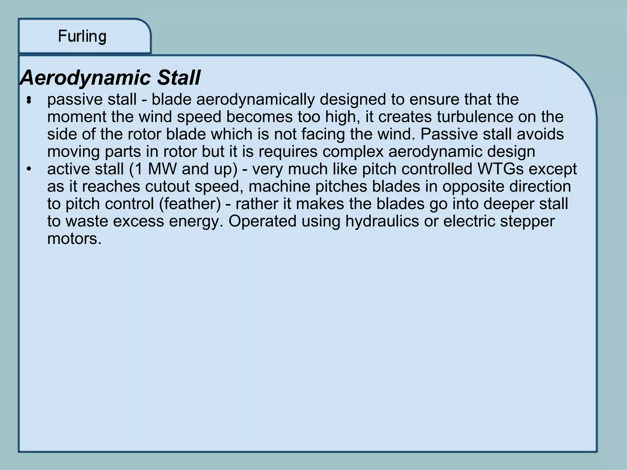 Wind Turbine Generator (WTG) Yawing And Furling Mechanisms | PPT
