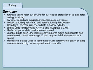 Wind Turbine Generator (WTG) Yawing And Furling Mechanisms | PPT ...