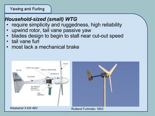 Wind Turbine Generator (WTG) Yawing And Furling Mechanisms | PPT