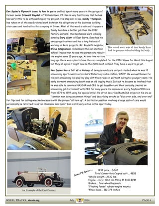 Wheel Tracks July 2014 | PDF | Classic Cars | Auto Type