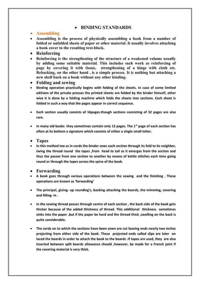 Binding standards ms | PDF