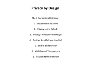 Privacy by Design: legal perspective | PPT