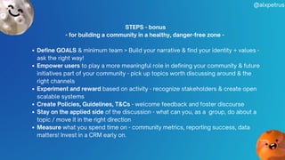 Create a Community that Sticks, Builds, Consumes | PPT