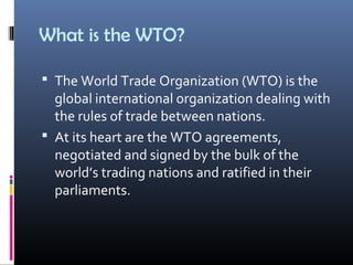 Wto World trade organization | PPT