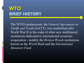 Wto World trade organization | PPT