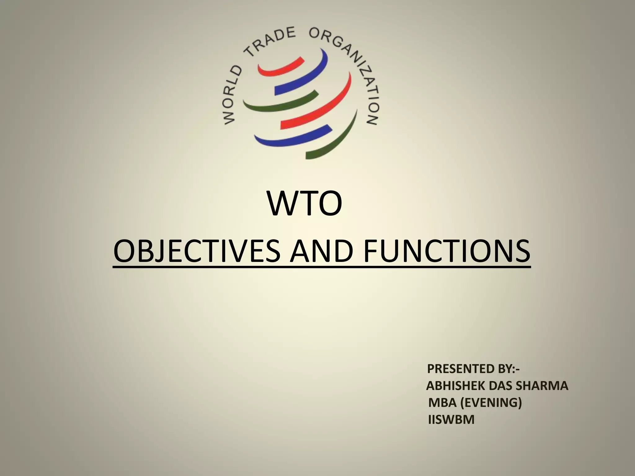 WTO - BRICS Overview | PPT