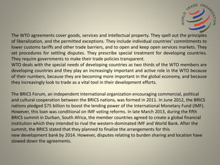 WTO - BRICS Overview | PPT