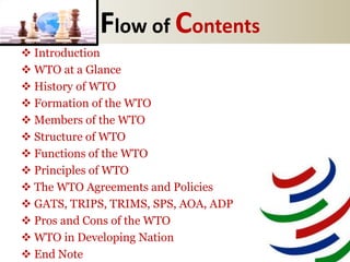 WTO (World Trade Organisation) | PPT