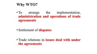 WTO _ World trade organisation | PPTX