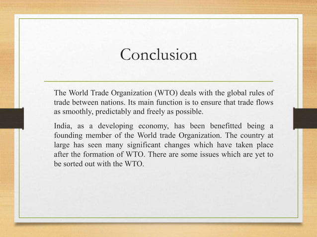 Wrold Trade Organiation | PPT