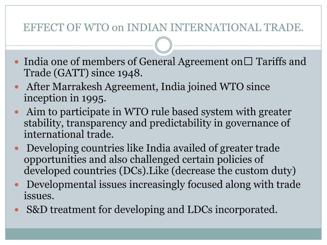 Wto and its role in world economy | PPT