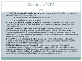 Wto and its role in world economy | PPT