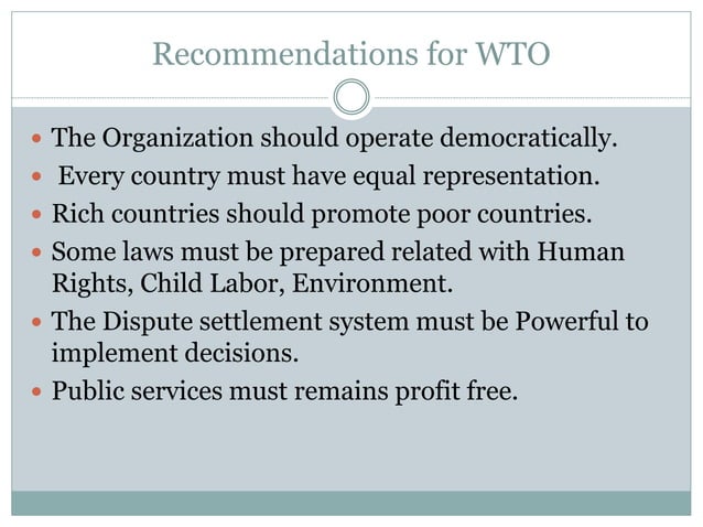 Wto and its role in world economy | PPT