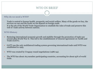 Wto and its role in world economy | PPT