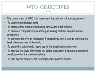 Wto and its role in world economy | PPT