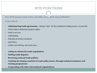Wto and its role in world economy | PPT