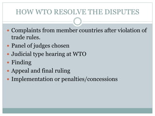 Wto and its role in world economy | PPT