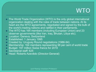 WORLD TRADE ORGANIZATION (WTO) | PPTX