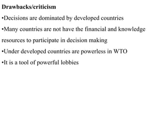 WTO & Differences between GATT and WTO | PPTX