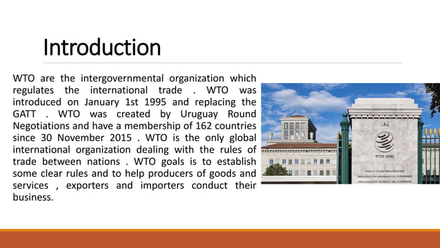 World Trade Organization| WTO| Marketing| | PPT