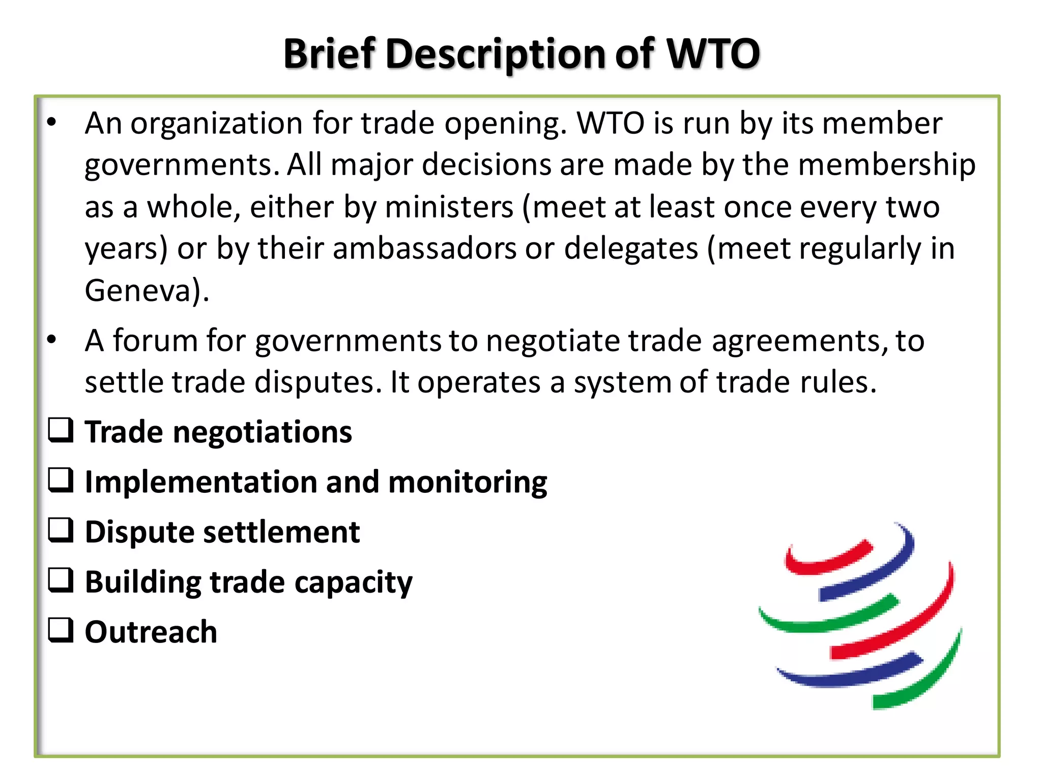 A brief Introduction to World Trade Organization | PDF