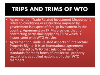 WORLD TRADE ORGANIZATION COMPLETE DETAILS RELATED TO WTO | PPTX ...
