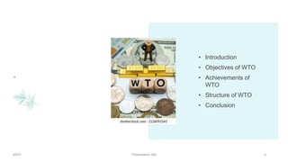 World Trade organization details and data | PPT