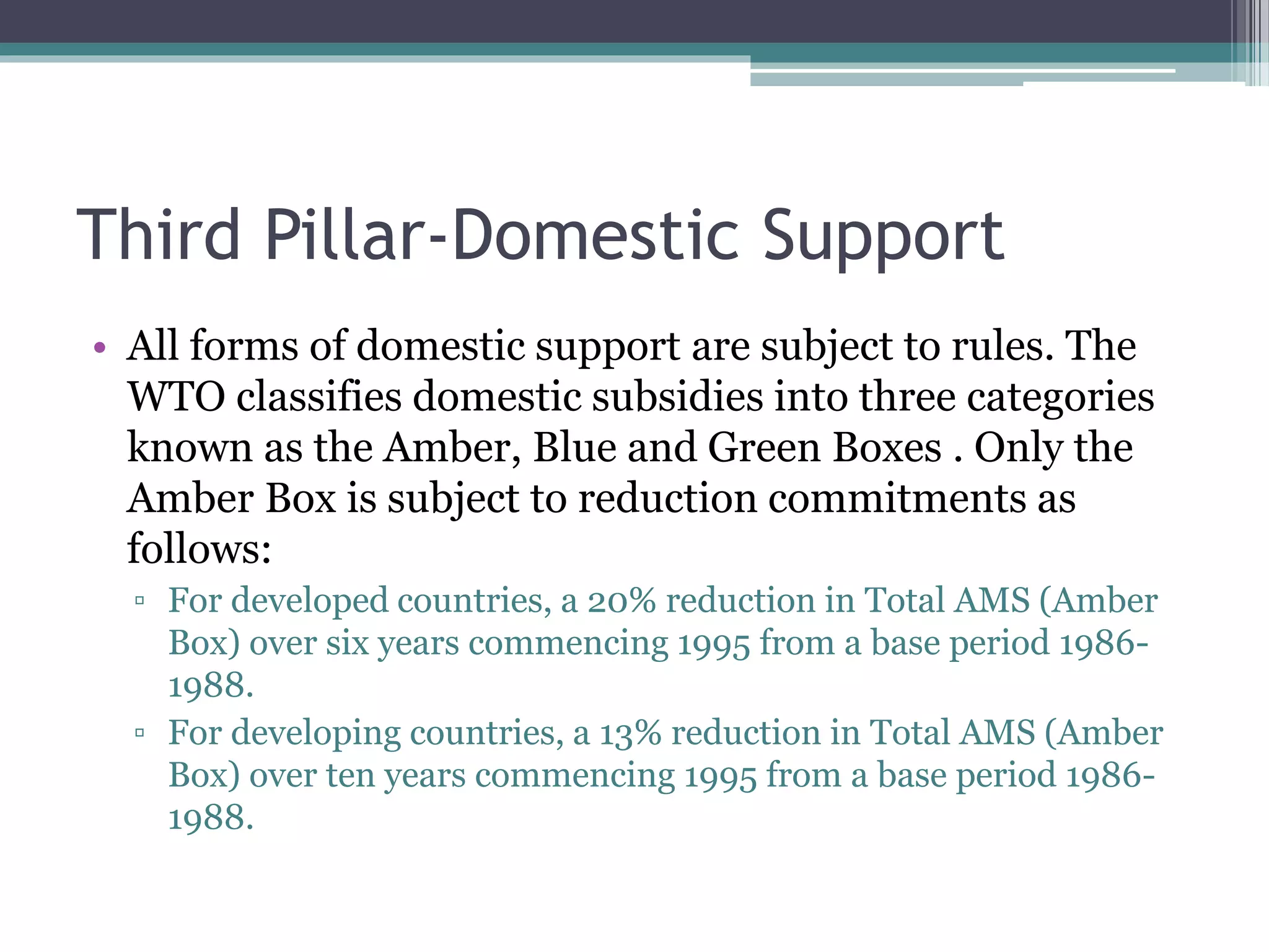 Wto agreement on agriculture | PPTX