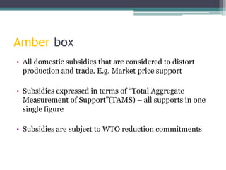 Wto agreement on agriculture | PPTX